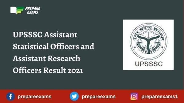 UPSSSC Assistant Statistical Officers and Assistant Research Officers ...