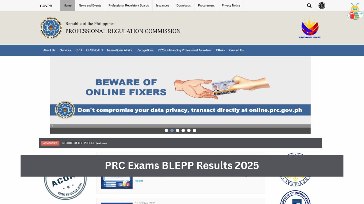 PRC Exams BLEPP Results 2025 | September BLEPP Passers